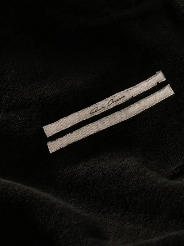 Rick Owens Pentagram Cotton Bath Robe - Black