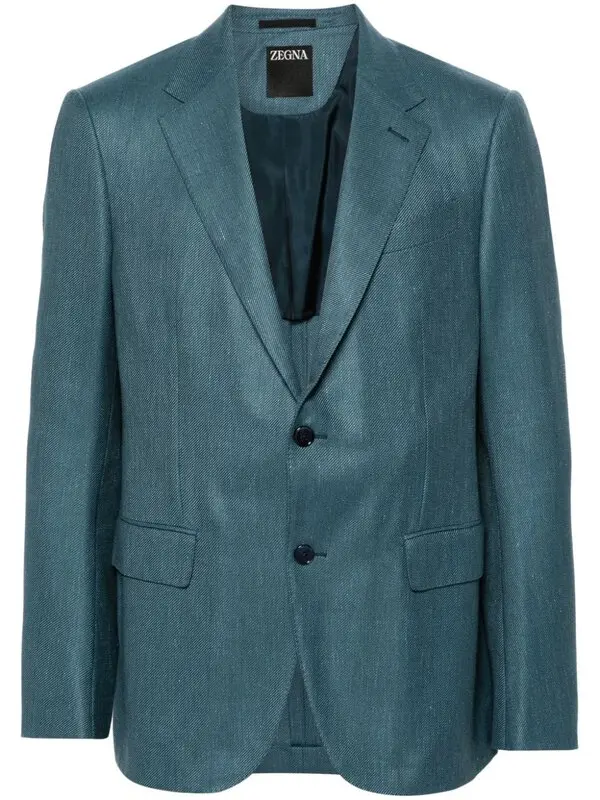 Zegna Twill Single-breasted Blazer