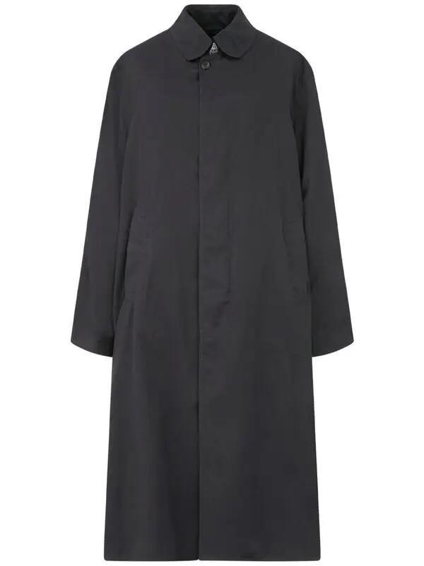 Maison Margiela Peached-Cotton Trench Coat - Black | Editorialist