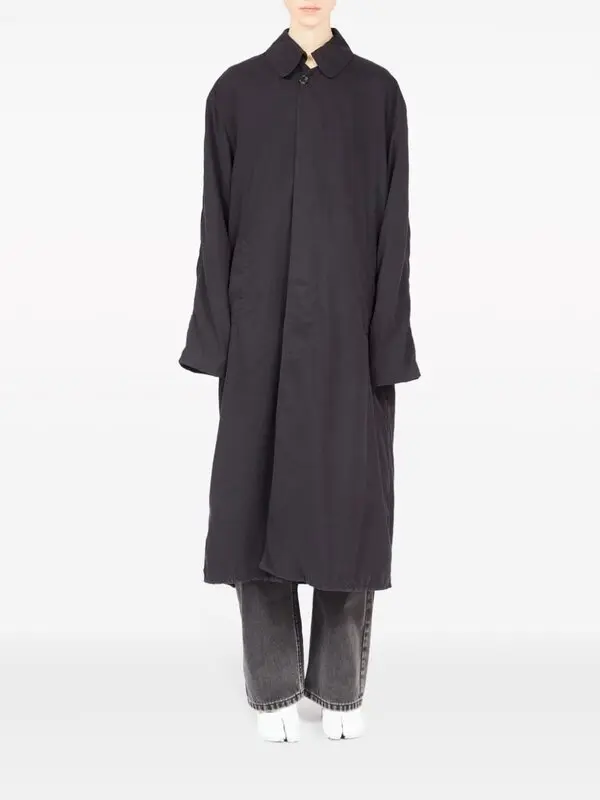 MAISON MARGIELA Peached-cotton Trench Coat - Black