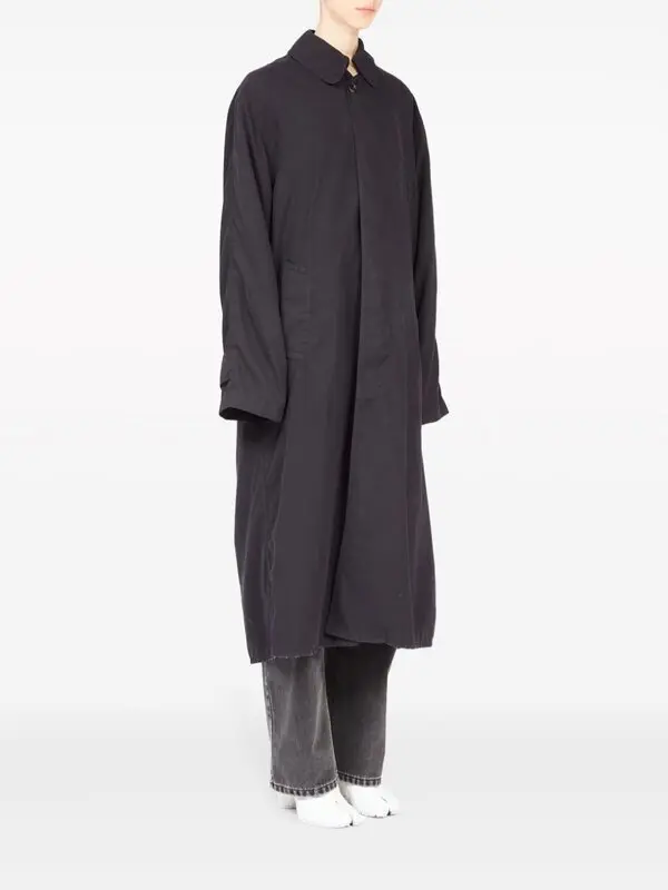 MAISON MARGIELA Peached-cotton Trench Coat - Black