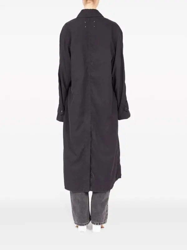 MAISON MARGIELA Peached-cotton Trench Coat - Black