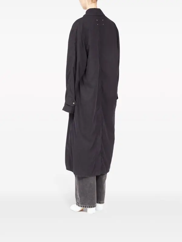 MAISON MARGIELA Peached-cotton Trench Coat - Black