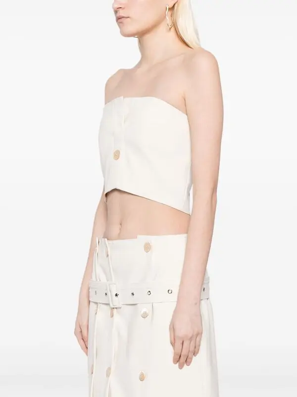 Rokh Button-embellished Cropped Top