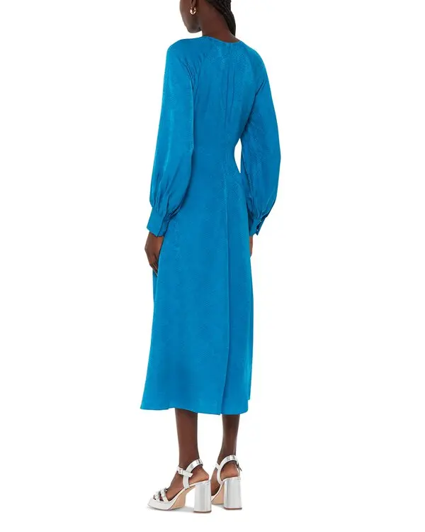 Whistles Serpent Jacquard Midi Dress