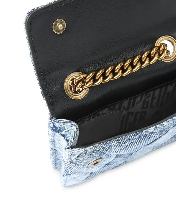 Kurt Geiger Micro Kensington Denim Crossbody Bag - Navy