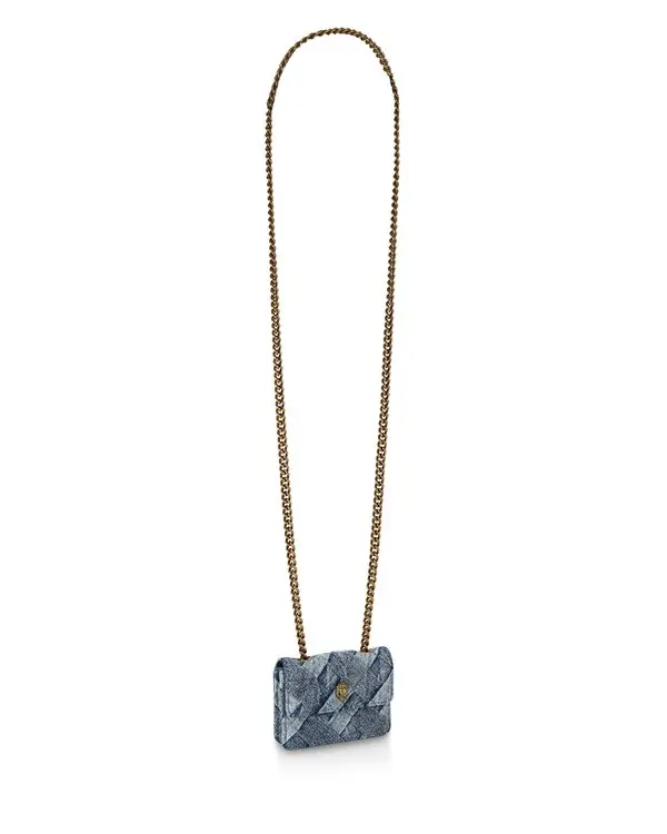 Kurt Geiger Micro Kensington Denim Crossbody Bag - Navy