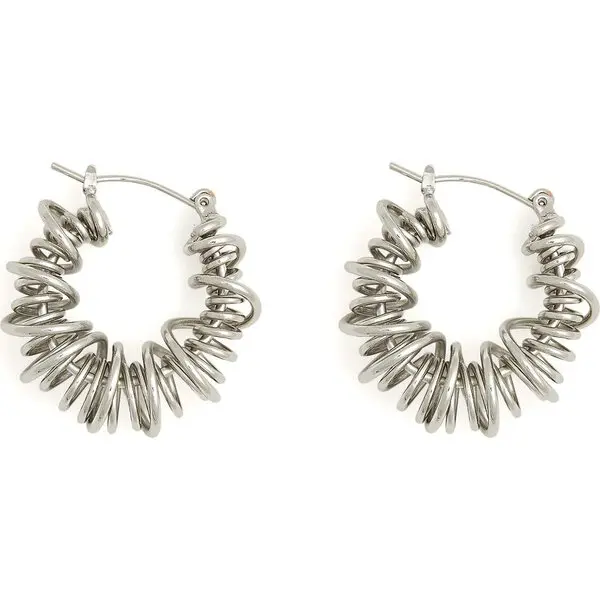PETIT MOMENTS Riele Spiral Hoop Earrings - Silver