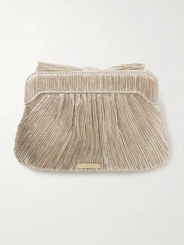 LOEFFLER RANDALL Rayne Bow-embellished Clutch - Gold