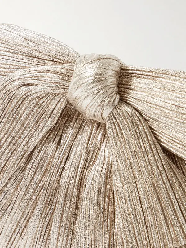 LOEFFLER RANDALL Rayne Bow-embellished Clutch - Gold