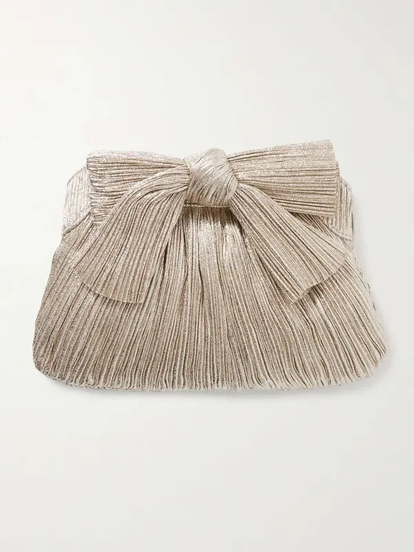 LOEFFLER RANDALL Rayne Bow-embellished Clutch - Gold