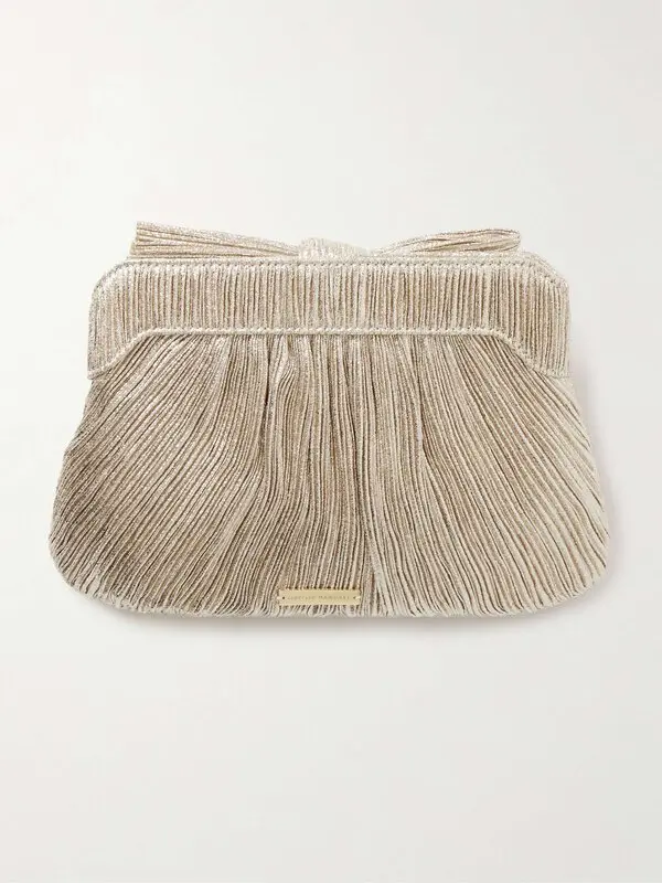 LOEFFLER RANDALL Rayne Bow-embellished Clutch - Gold