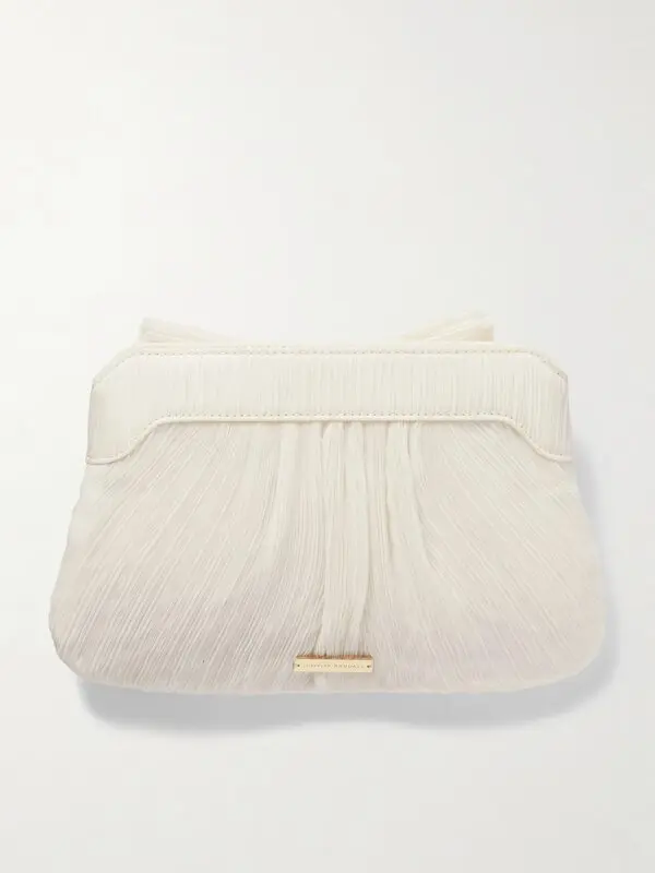 LOEFFLER RANDALL Rayne Bow-embellished Clutch - Neutrals