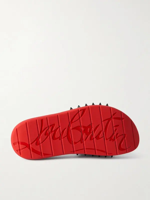 CHRISTIAN LOUBOUTIN Take It Easy Rubber Slides - Black