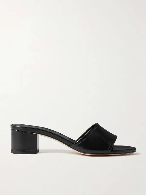 AeydĒ Jovia Leather Mules - Black