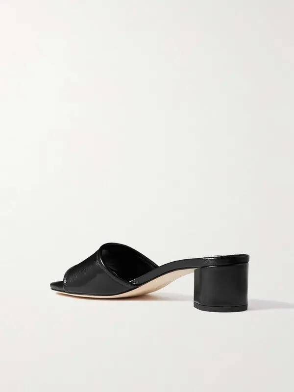 AeydĒ Jovia Leather Mules - Black