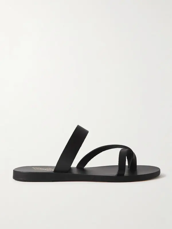 ANCIENT GREEK SANDALS Daphnae Leather Sandals - Black