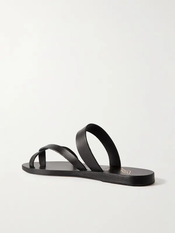 ANCIENT GREEK SANDALS Daphnae Leather Sandals - Black