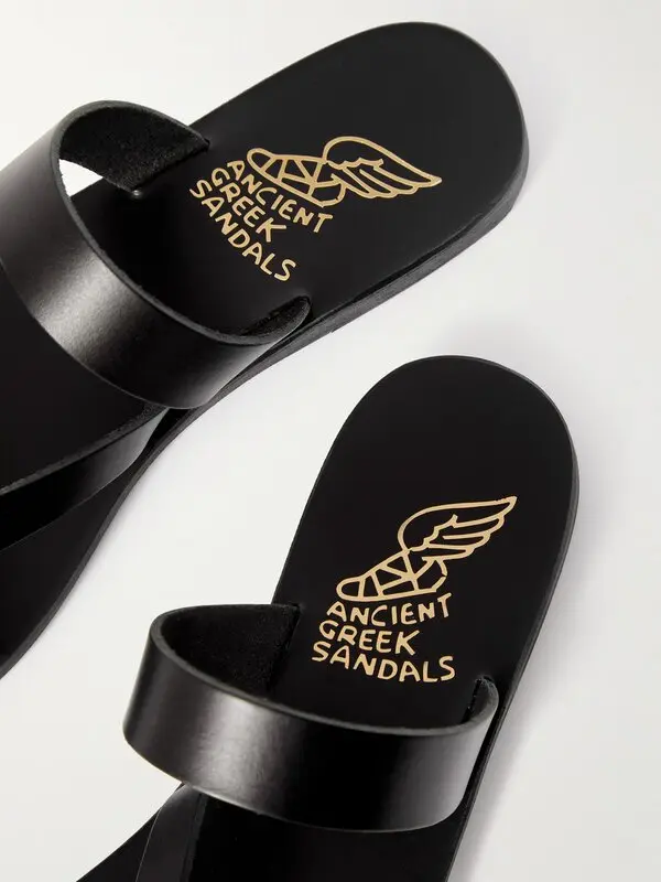 ANCIENT GREEK SANDALS Daphnae Leather Sandals - Black