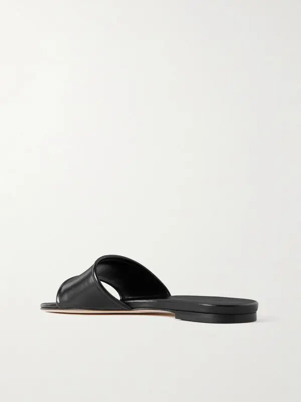 AeydĒ Sumi Leather Slides - Black