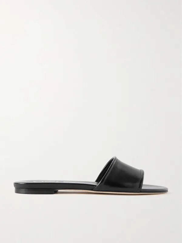 AeydĒ Sumi Leather Slides - Black