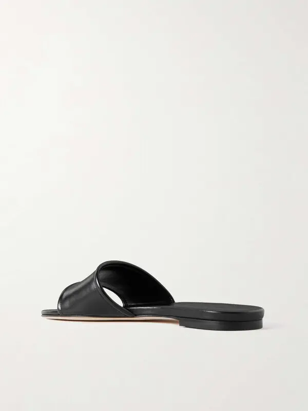 AeydĒ Sumi Leather Slides - Black