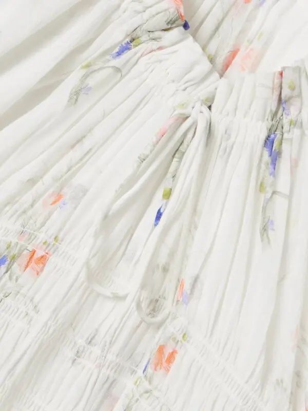 DÔEN Ischia Floral-print Organic Cotton-voile Midi Dress