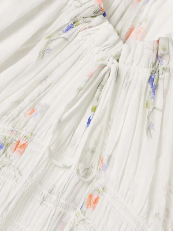 DÔEN Ischia Floral-print Organic Cotton-voile Midi Dress