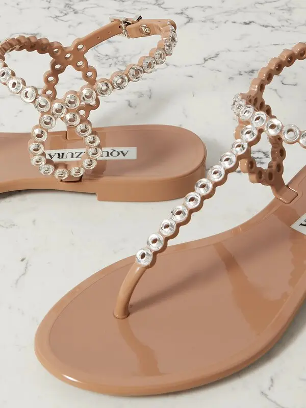 AQUAZZURA Almost Bare Crystal-embellished Sandals - Pink