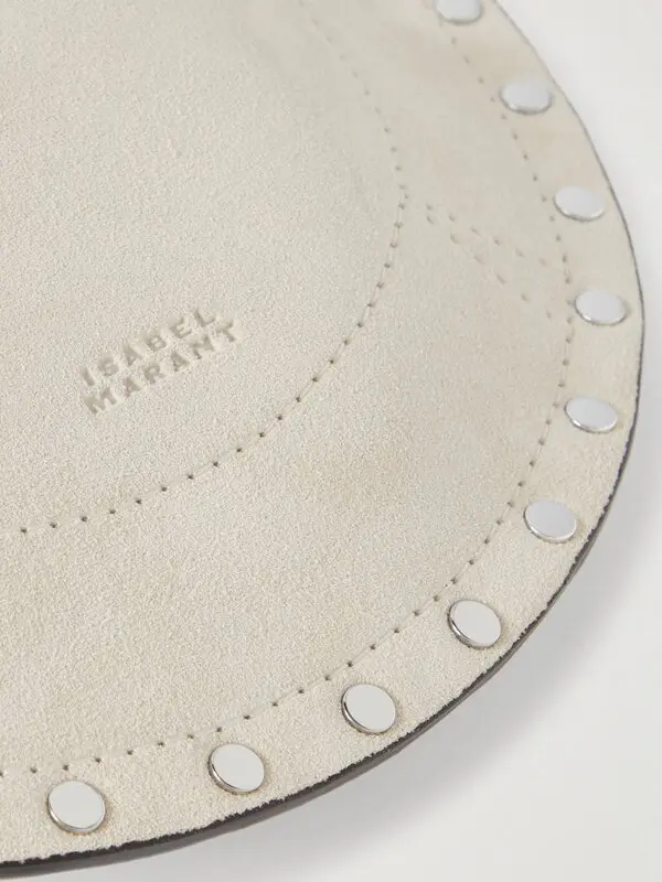 Isabel Marant Moon Studded Suede Shoulder Bag
