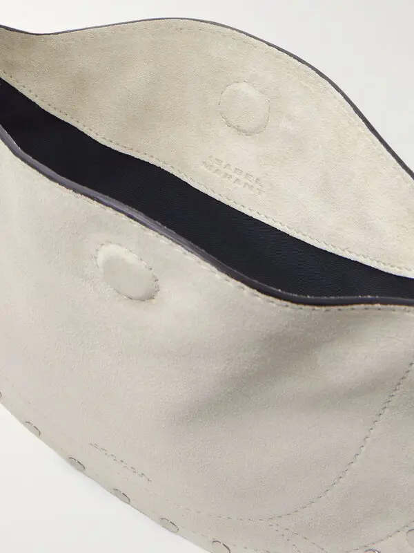 Isabel Marant Moon Studded Suede Shoulder Bag