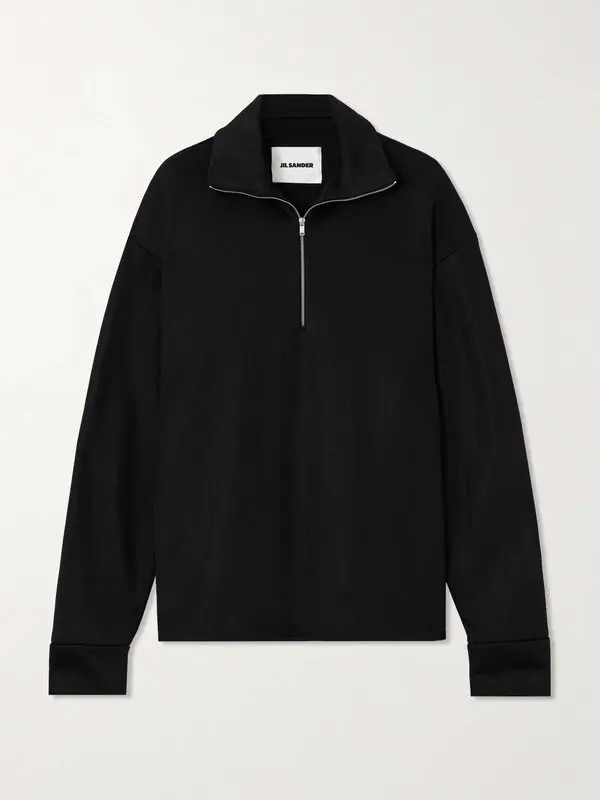 JIL SANDER Jersey Half-zip Sweatshirt