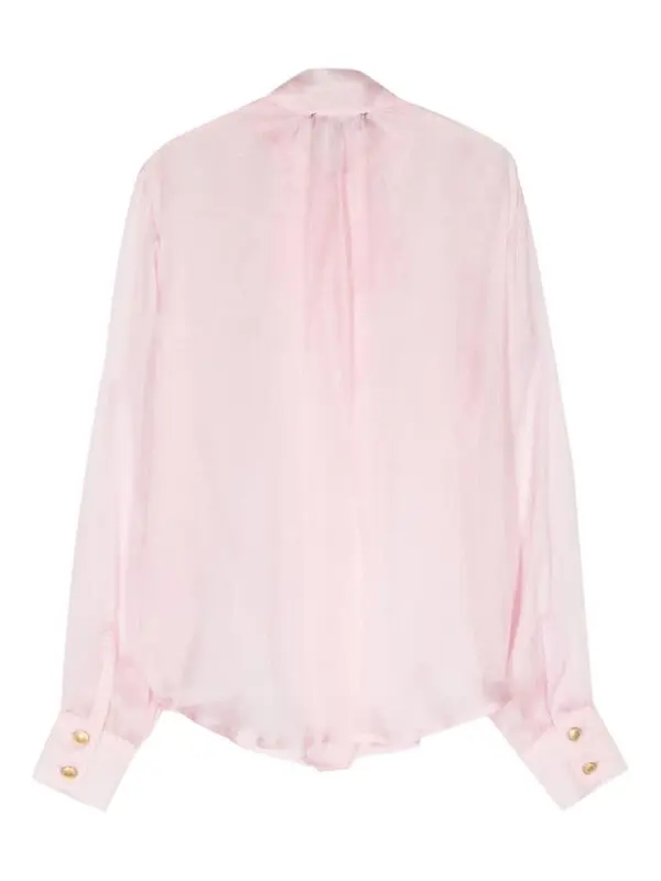 HEBE STUDIO Pussy-bow Silk Shirt