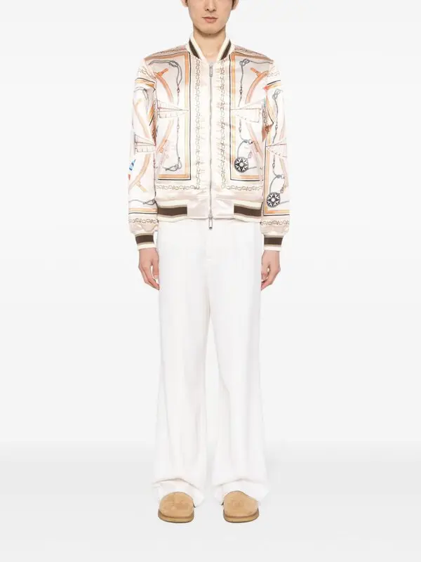 Rhude X Nautica Satin Bomber Jacket