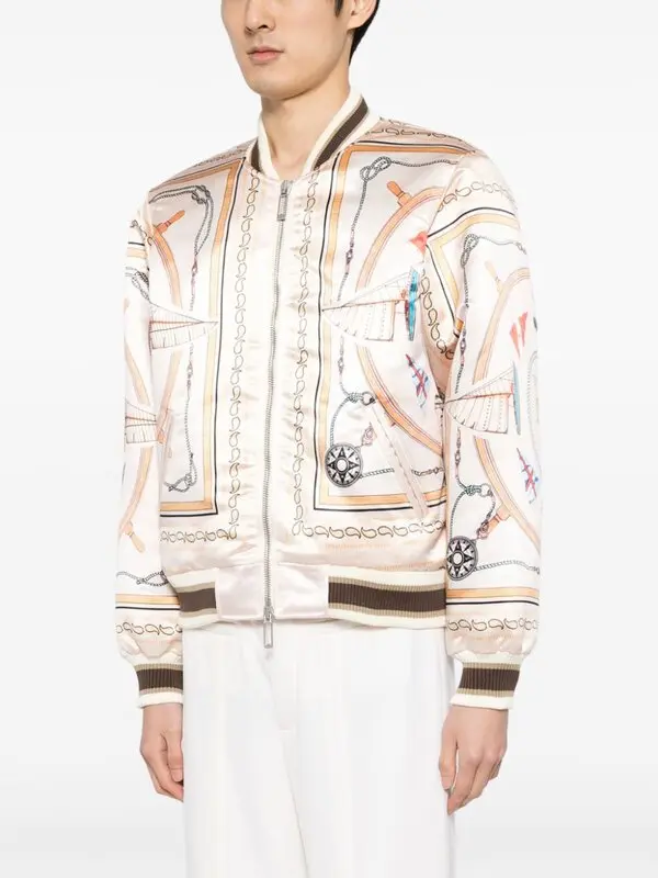 Rhude X Nautica Satin Bomber Jacket