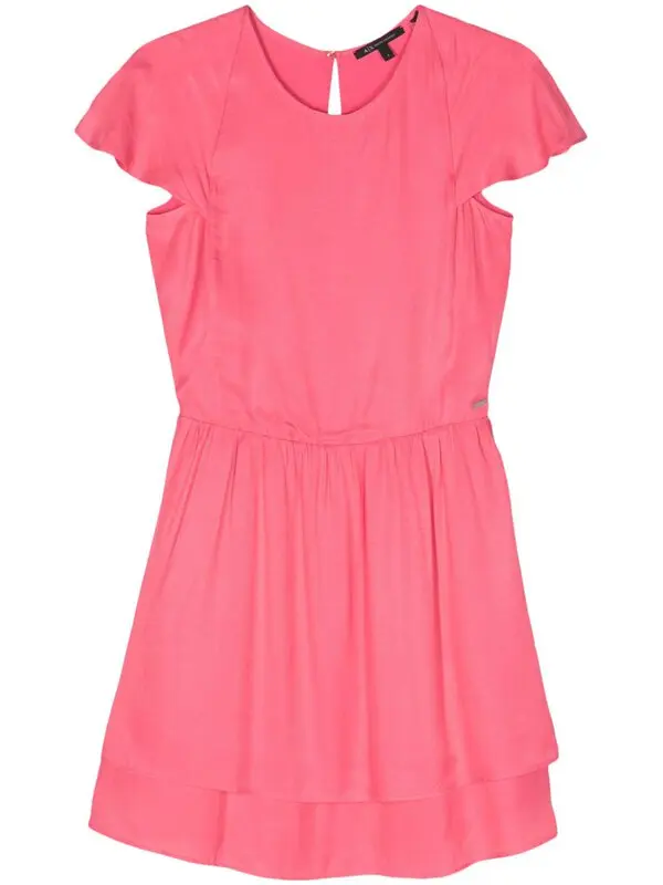 Armani Exchange Flared Layered-skirt Dress - Pink