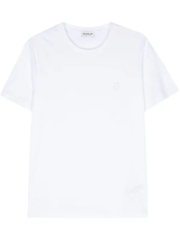 DONDUP Logo-embroidered Cotton T-shirt - White