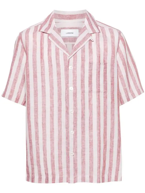 LARDINI Striped Linen Shirt
