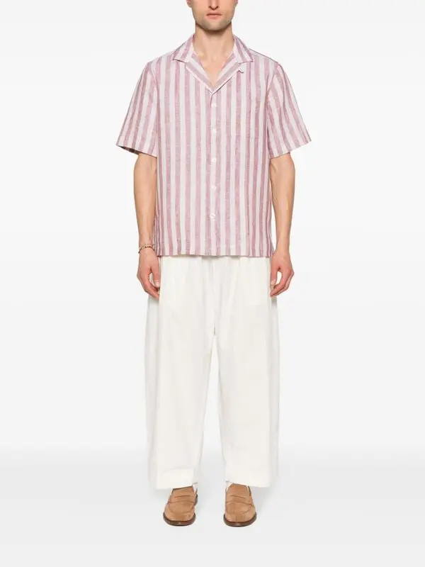 LARDINI Striped Linen Shirt
