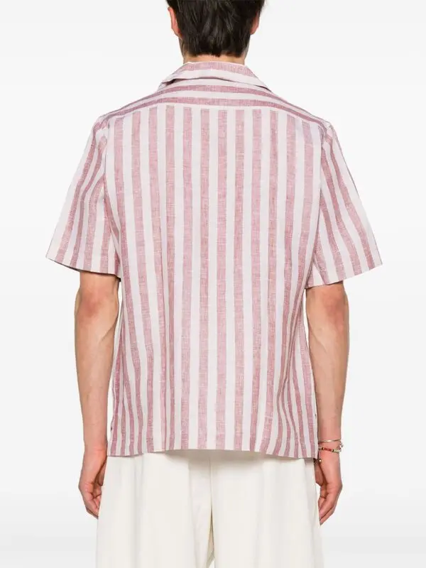 LARDINI Striped Linen Shirt