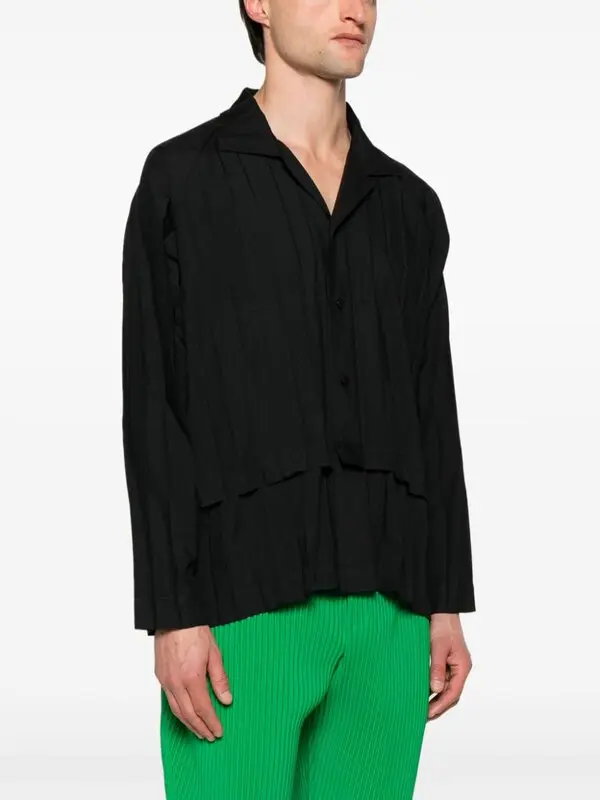 Issey Miyake Layered Plissé Shirt