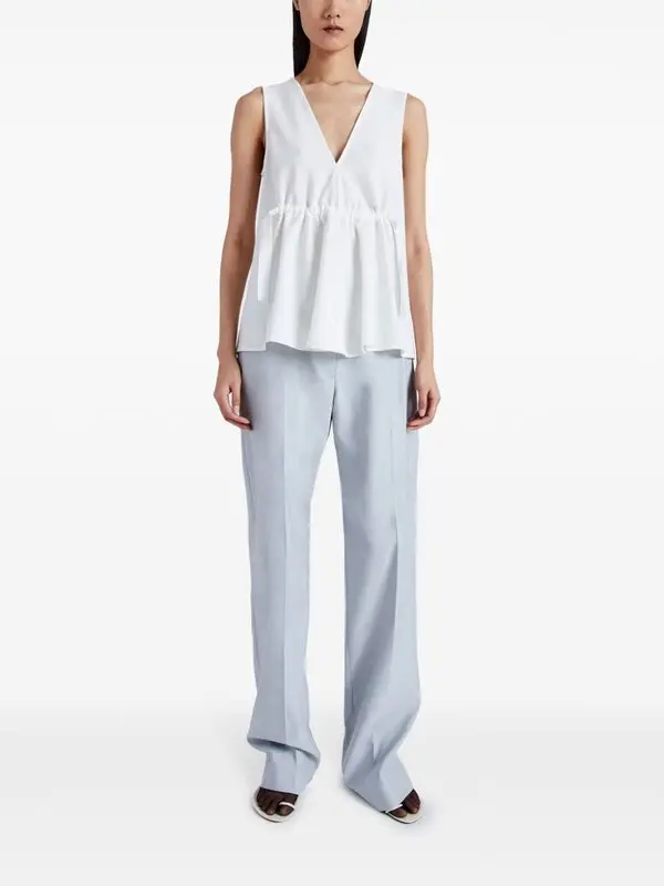 Proenza Schouler Drawstring Sleeveless Blouse