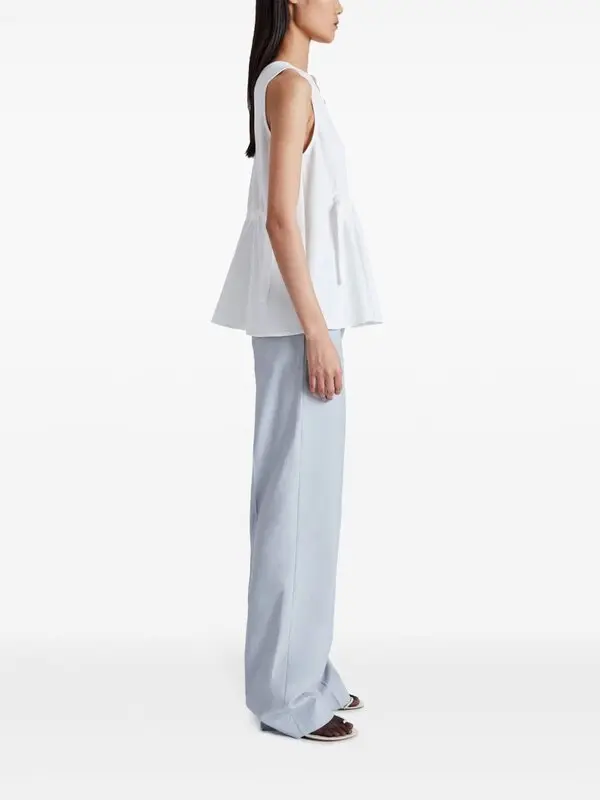 Proenza Schouler Drawstring Sleeveless Blouse