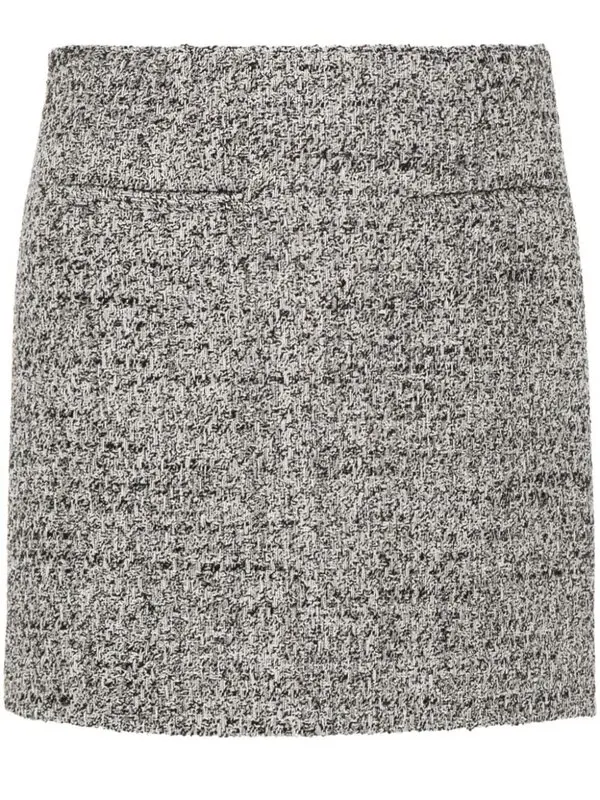 GOLDEN GOOSE Bouclé Mini Skirt - Black