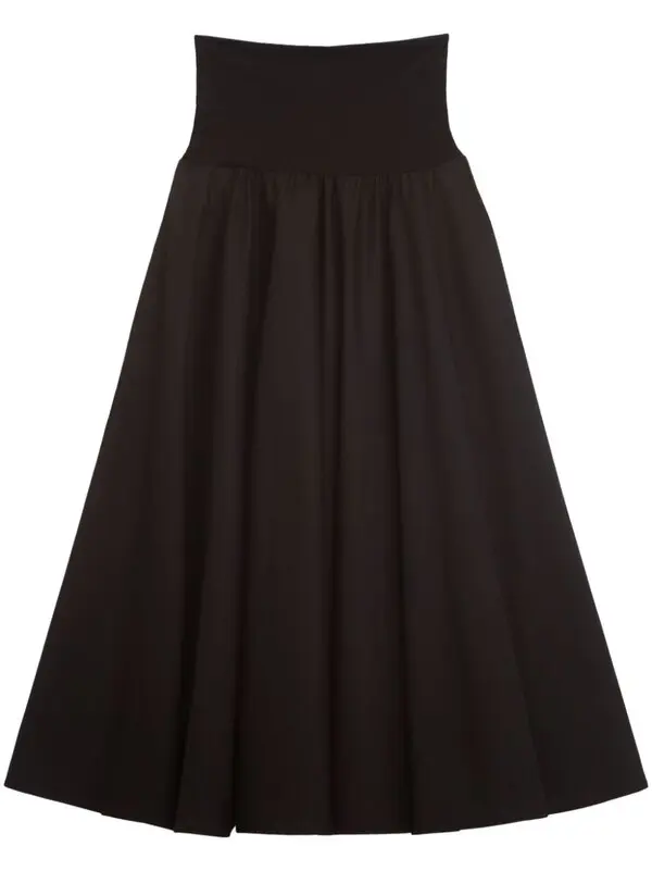 AGNÈS B. Pleated Midi Skirt