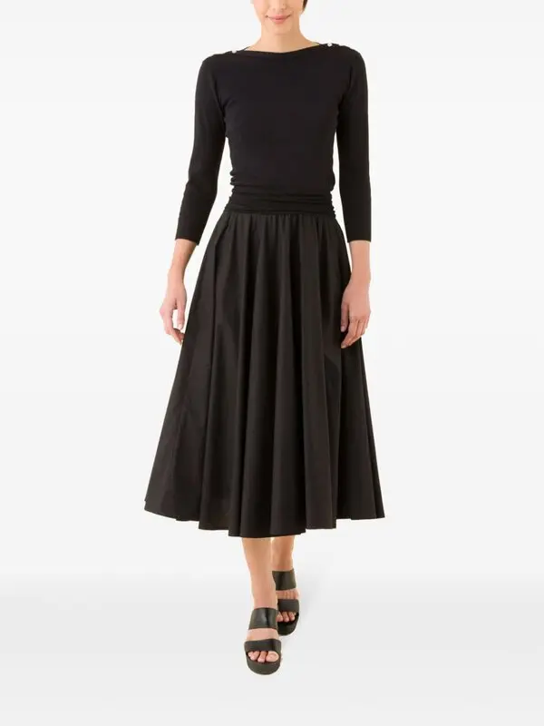 AGNÈS B. Pleated Midi Skirt