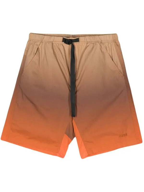 MSGM Gradient-effect Bermuda Shorts - Blue