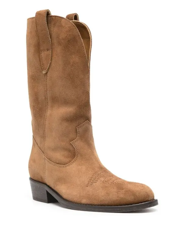 VIA ROMA 15 Suede Cowboy Boots
