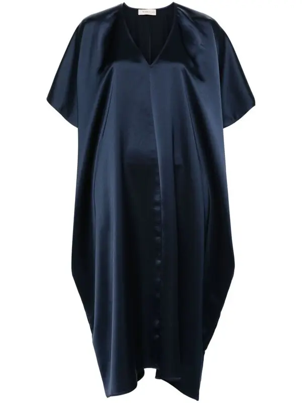 BLANCA VITA Satin Shift Midi Dress