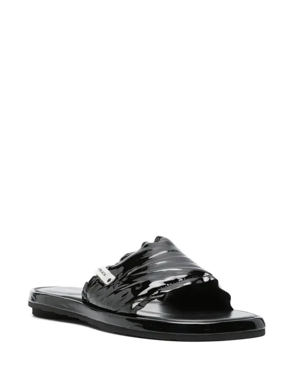 Premiata Patent Leather Slides - Black